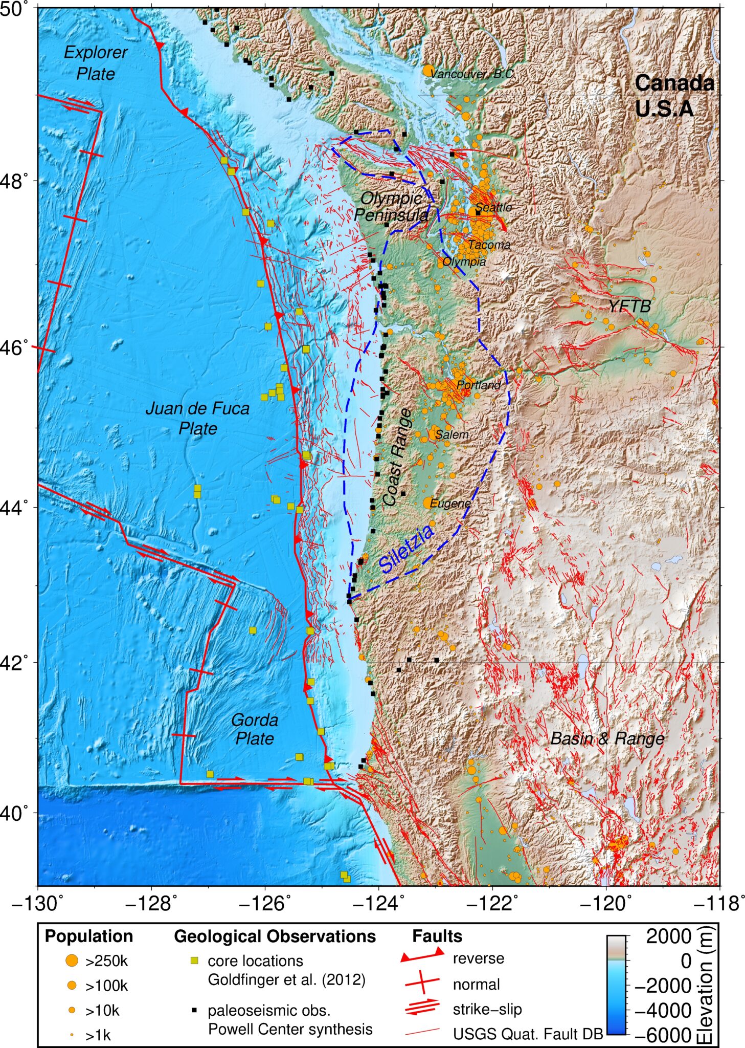 Fault Model - Cascadia Region Earthquake Science Center